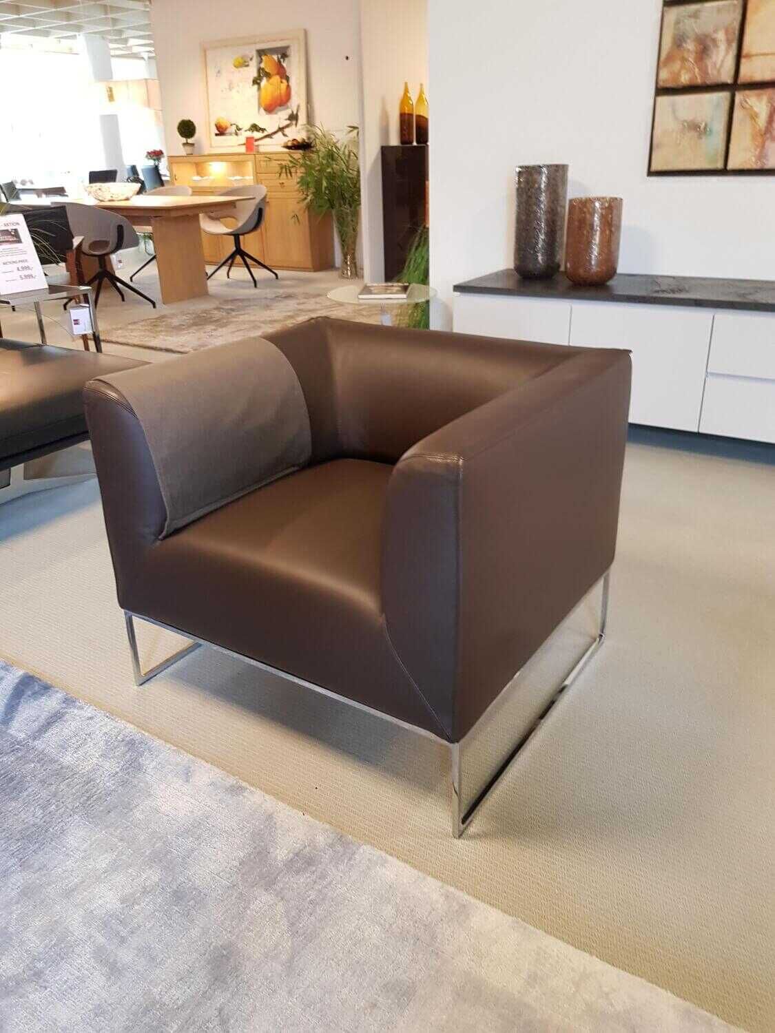 COR Sessel Mell Leder Braun 096-02-88236 | MÖBELFIRST.DE!