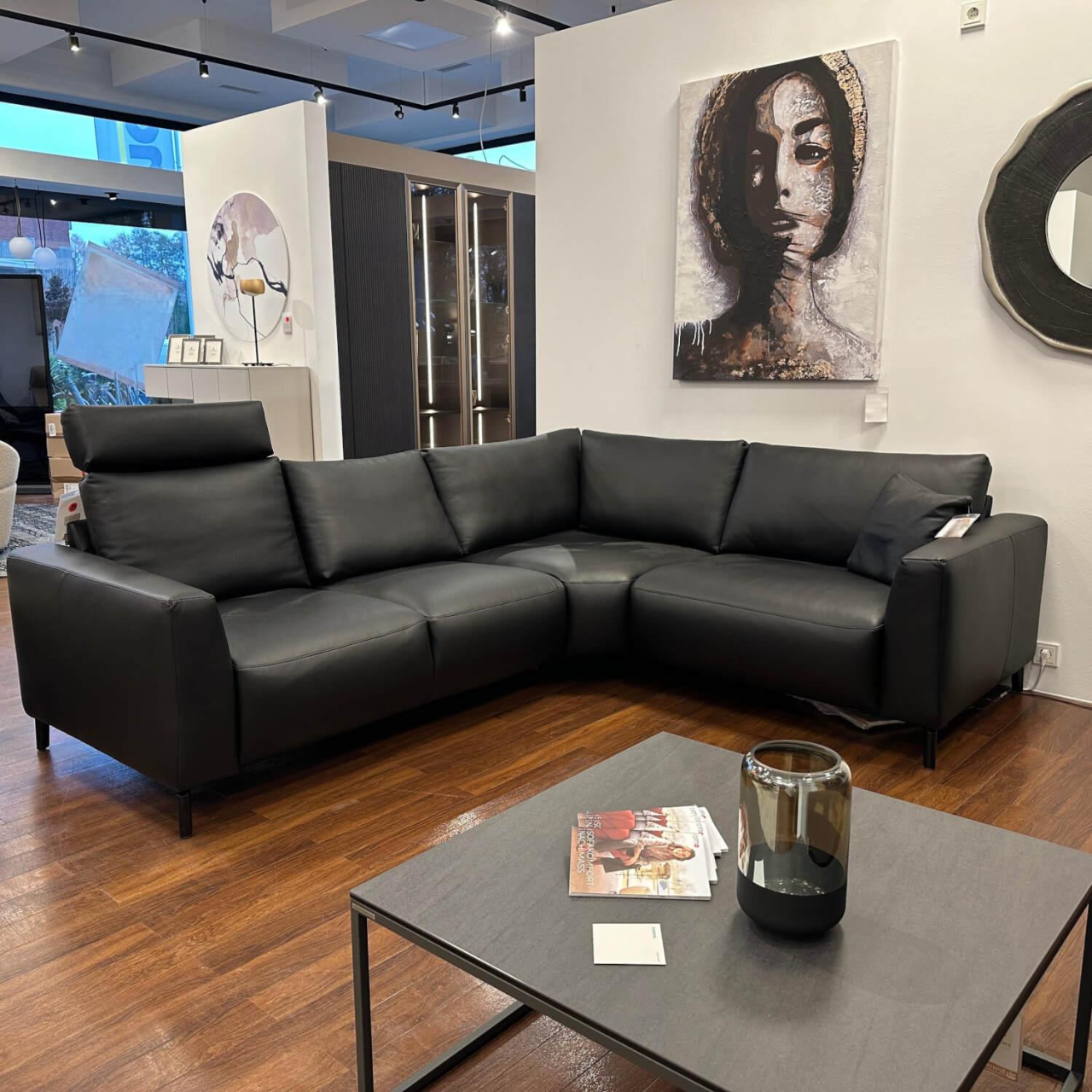 Rom Ecksofa Cosmo Rindsleder 424-01-06180 | MÖBELFIRST.DE!