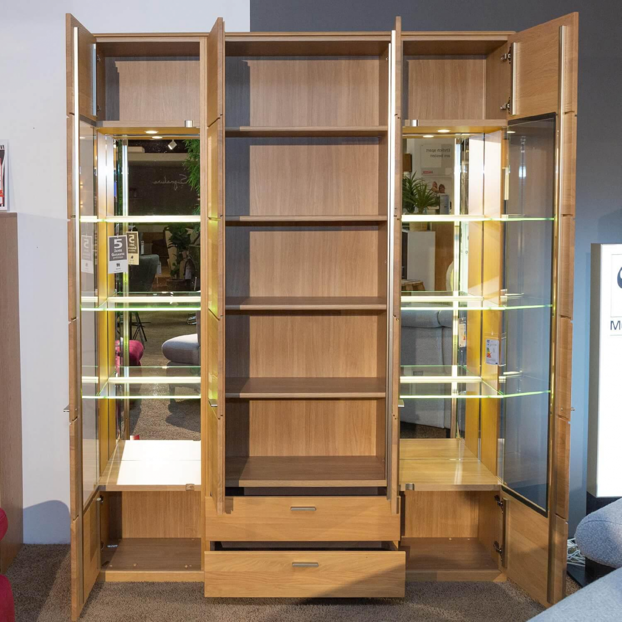 Musterring Vitrine Kanto Eiche 386-42-74720 | MÖBELFIRST.DE!